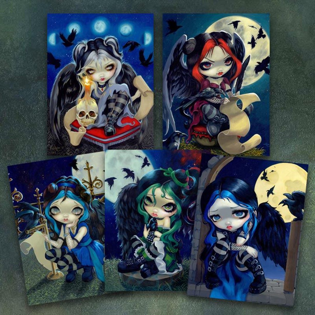 Fine Art Mini Print Pack - Edgar Allan Poe - Jasmine Becket-griffith - Etsy