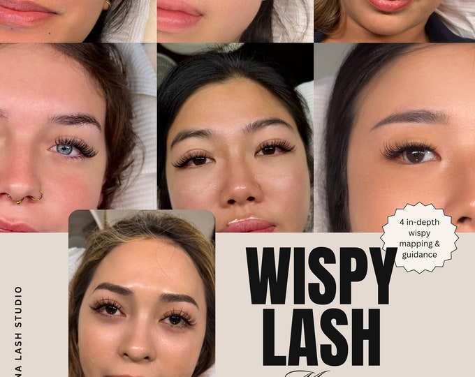 Wispy Lash Mapping, Wispy Lash E-book, Wet&wispy Lash Extensions, Wispy Lash Set, Lash Extension ...