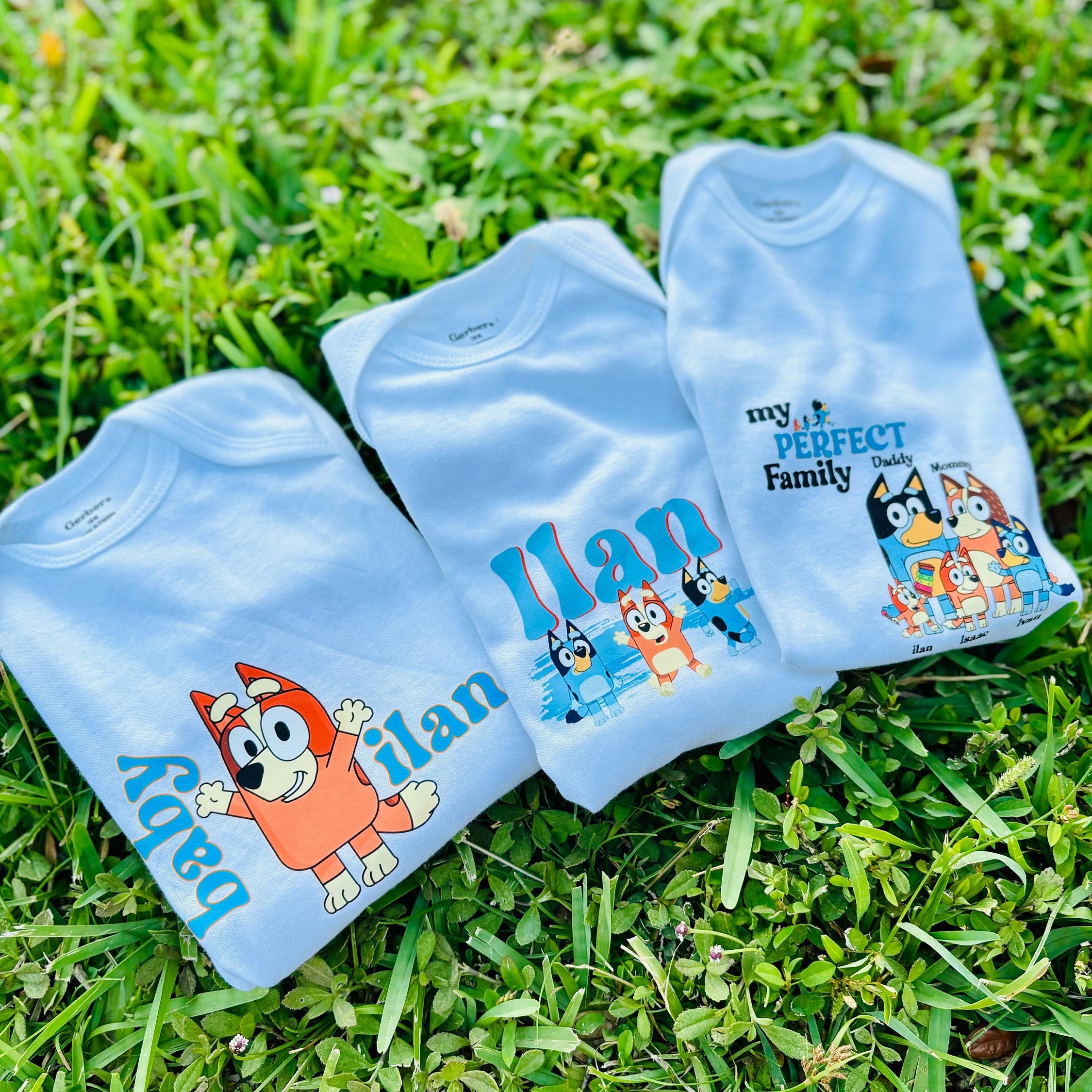 Bluey, Custom Bodysuit, Personalized Children Shirt, Embroidered ...