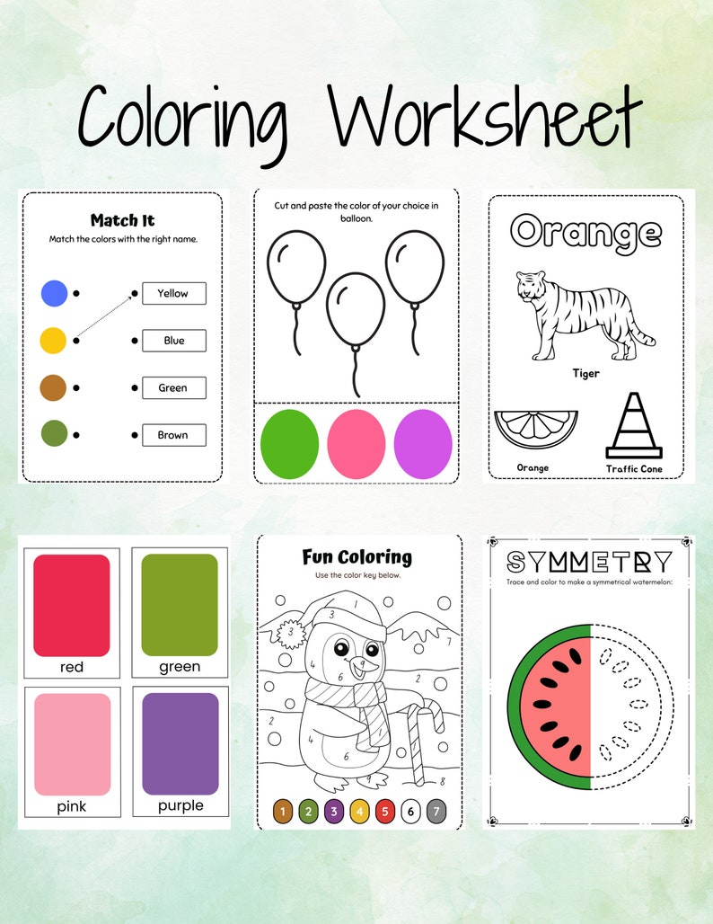 Printable Pre-kindergarten Activity Worksheets Bundle Preschool Pre-k ...