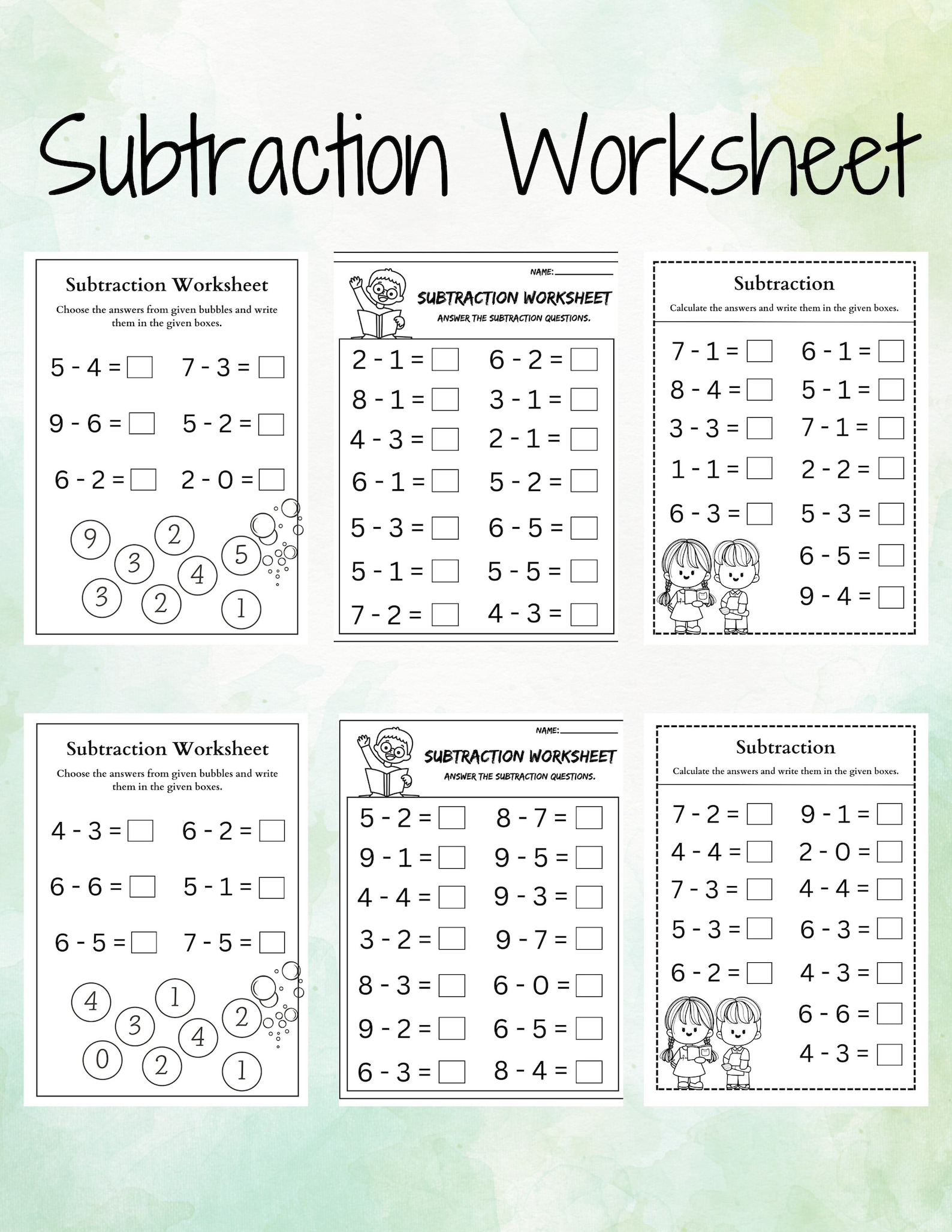 Printable Pre-kindergarten Activity Worksheets Bundle | Preschool Pre-k ...