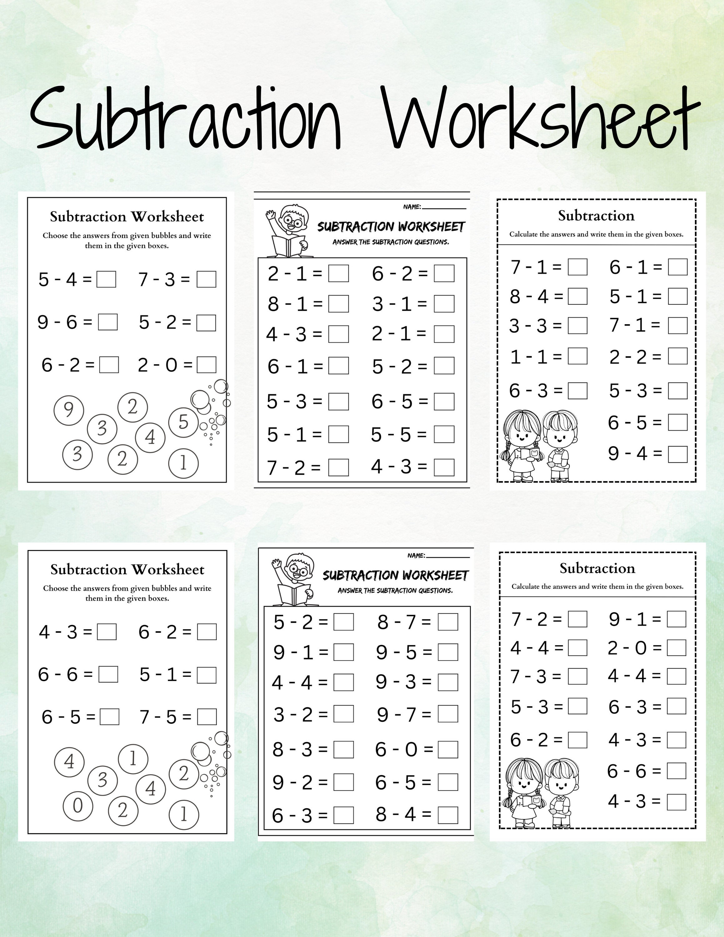 Printable Pre-kindergarten Activity Worksheets Bundle | Preschool Pre-k ...