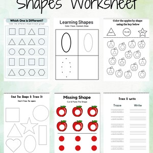 Printable Pre-kindergarten Activity Worksheets Bundle | Preschool Pre-k ...