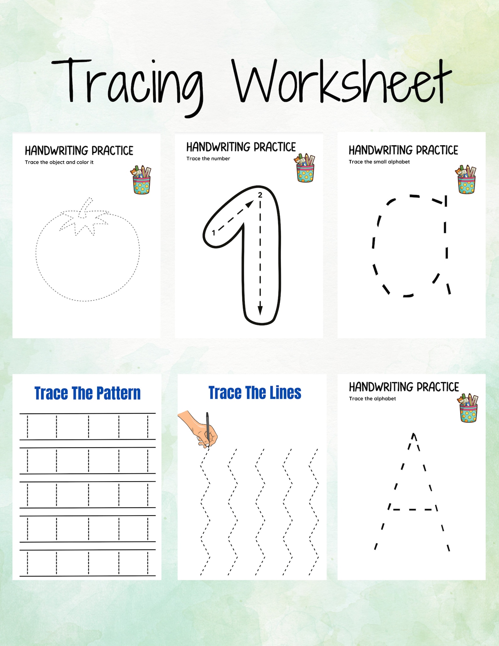 Printable Pre-kindergarten Activity Worksheets Bundle Preschool Pre-k ...