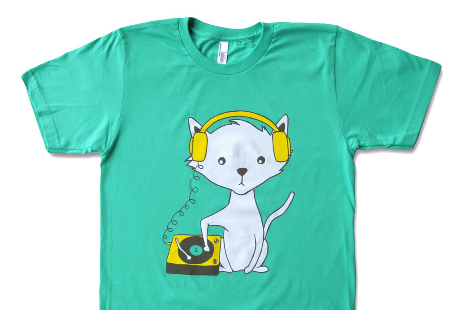 DJ Kitty Cat ADULT T-shirt - Etsy