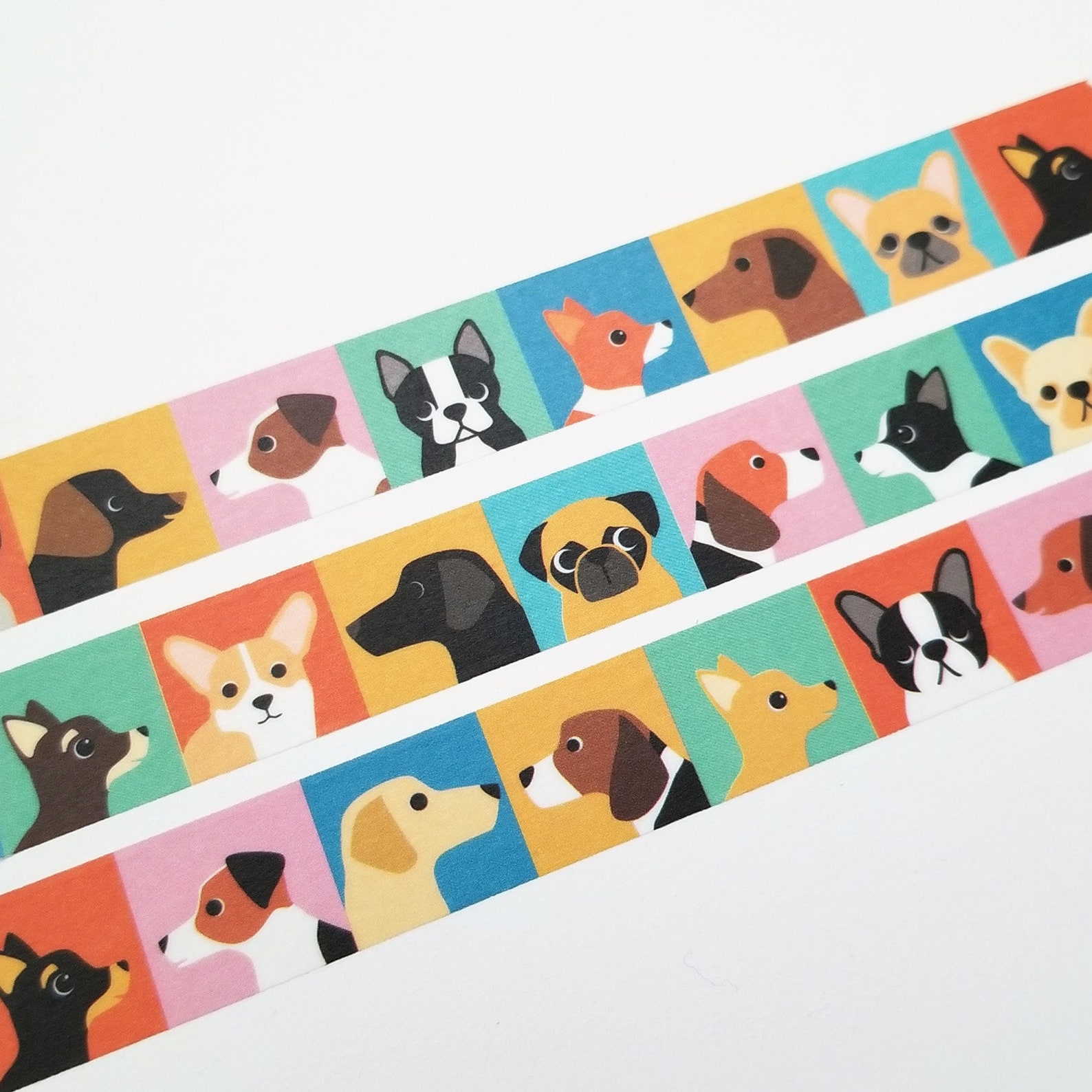 Dog Portraits Decorative Dog Breed Washi Tape Roll | Etsy