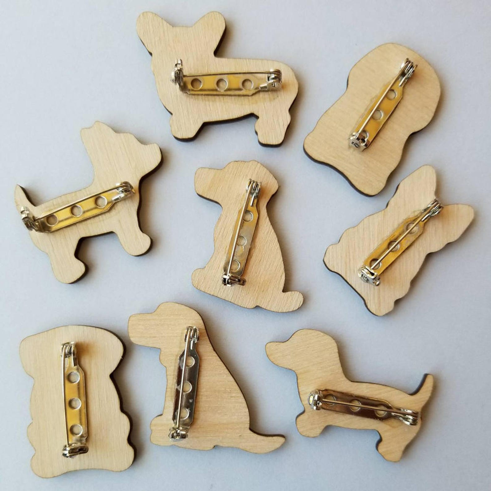 Corgi Wooden Brooch Pin - Etsy