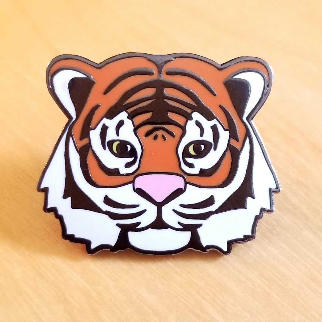 Tiger Hard Enamel Lapel Art Pin - Etsy
