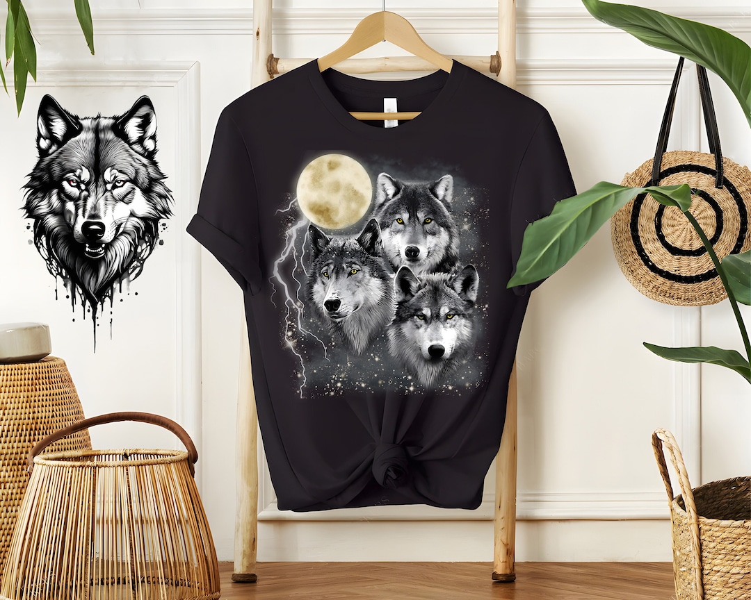 Vintage Wolves 90s Graphic Shirt, Wolf Lovers Retro Shirt, 2000s Nature ...