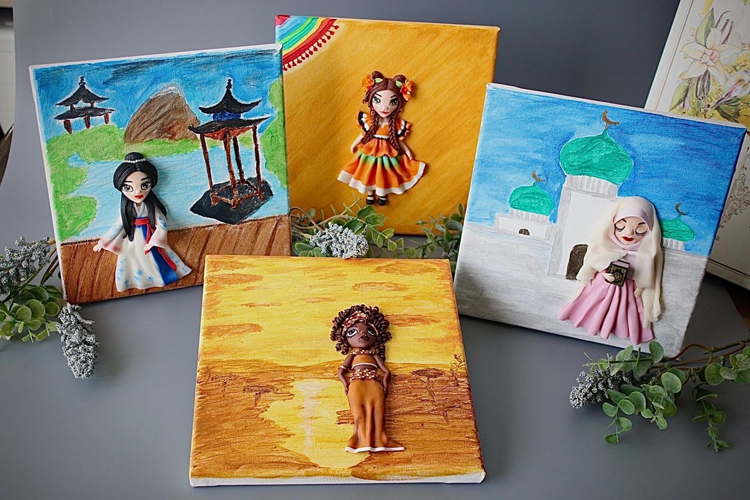 2D Canvas “women of the World” - Etsy