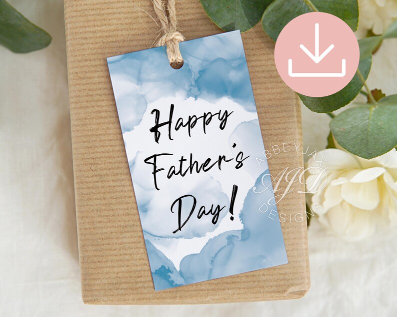 Father's Day Gift Tag, Fathers Day Favors, Father's Day Tags, Happy ...