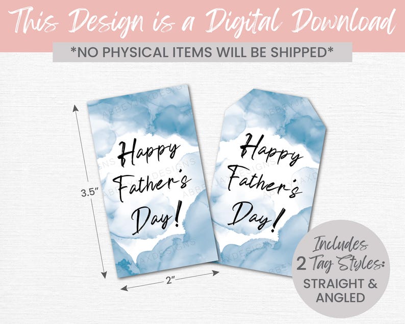 Father's Day Gift Tag, Fathers Day Favors, Father's Day Tags, Happy ...