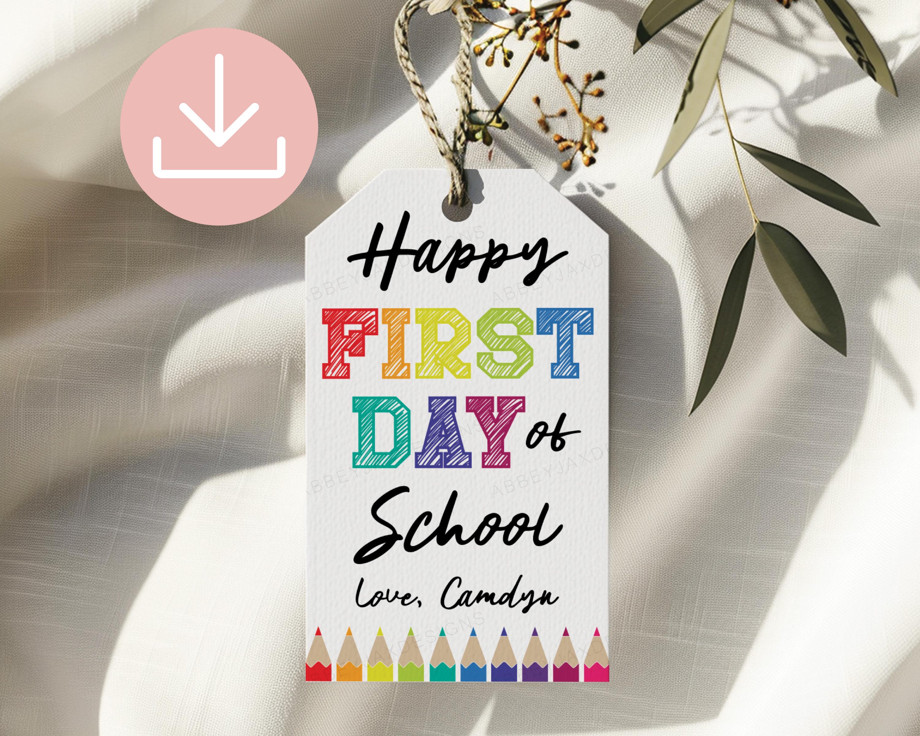 Happy First Day of School Tag, Welcome Back to School Tag, Back to ...