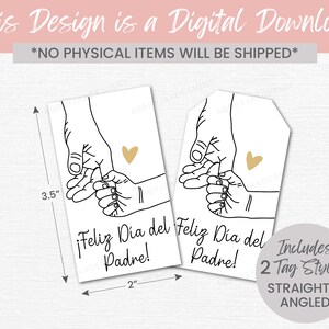 Father's Day Gift Tag, Feliz Dia Del Padre Tags, Father's Day Gift ...