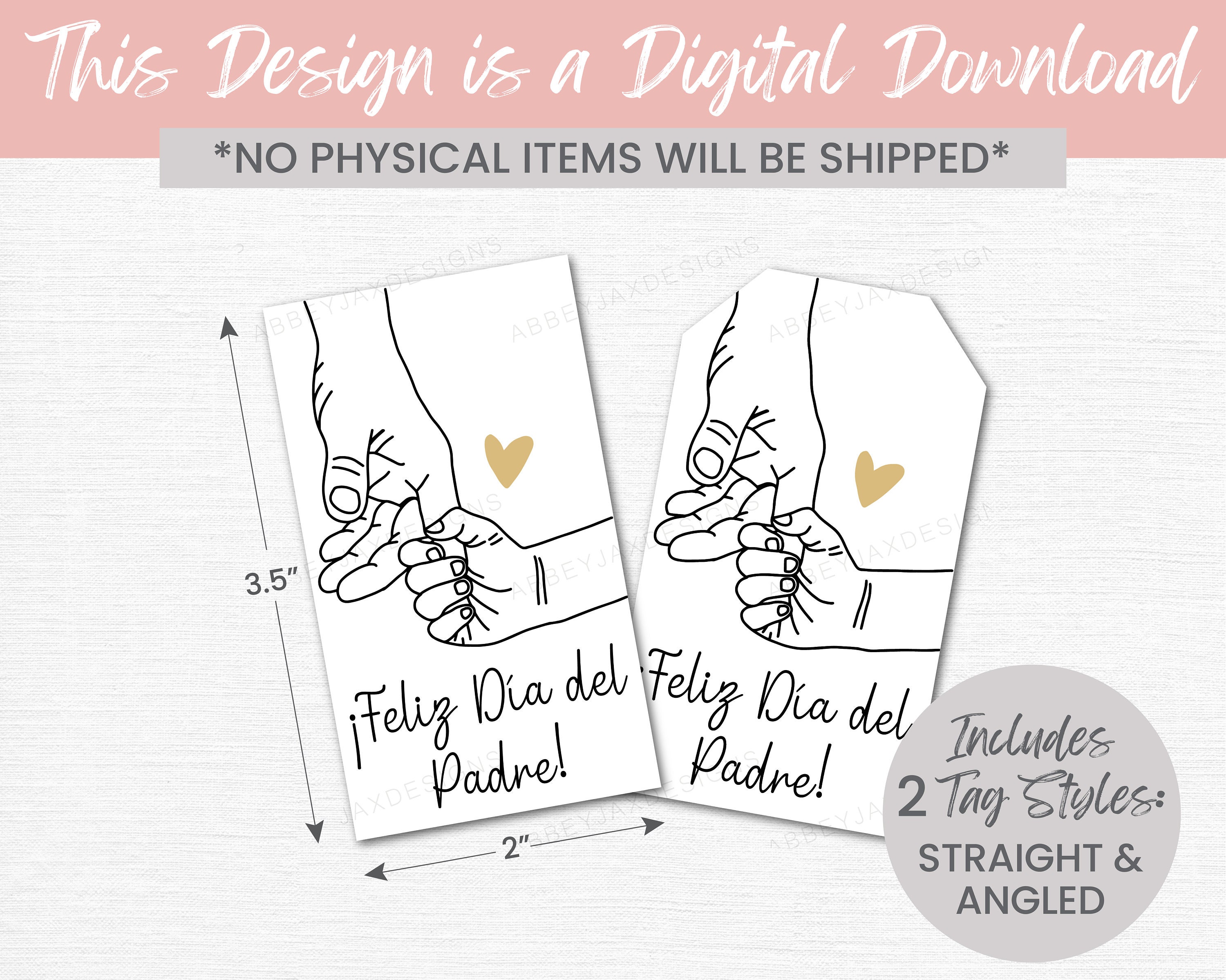 Father's Day Gift Tag, Feliz Dia Del Padre Tags, Father's Day Gift ...