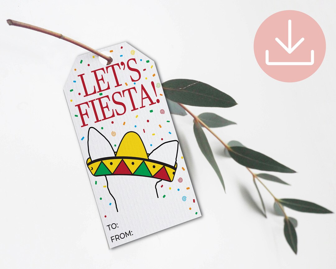 Cinco De Mayo Printable Gift Tags, Fiesta Favor Gift Tags, Cinco De ...