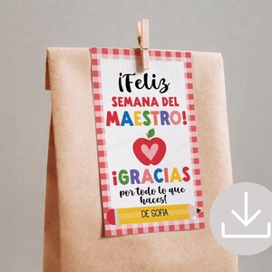 Spanish Thank You Tags, Printable Teacher Appreciation Week, Teacher ...