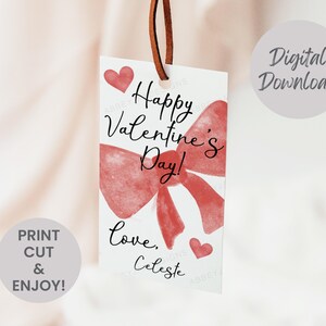 Happy Valentine's Day Tags, Printable Valentines Tags, Valentine ...