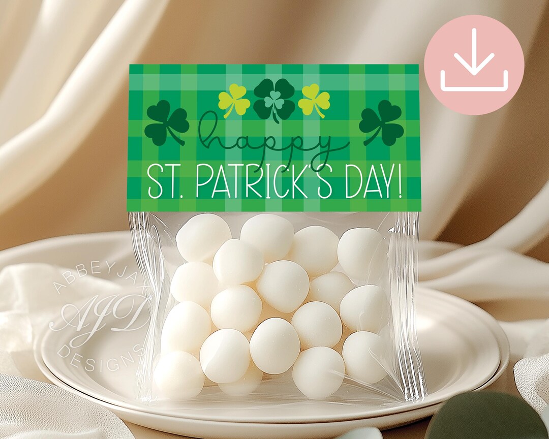 St. Patrick's Day Bag Topper, St Paddys Day Favors, St Patricks Day ...