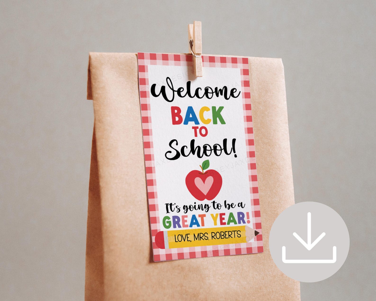 Welcome Back to School Tag, Back to School Gift Tags for Students ...