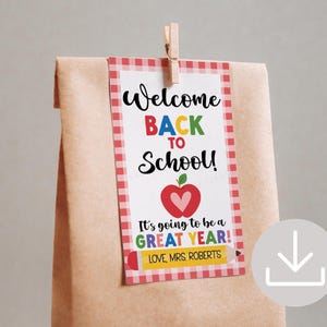 Welcome Back to School Tag, Back to School Gift Tags for Students ...