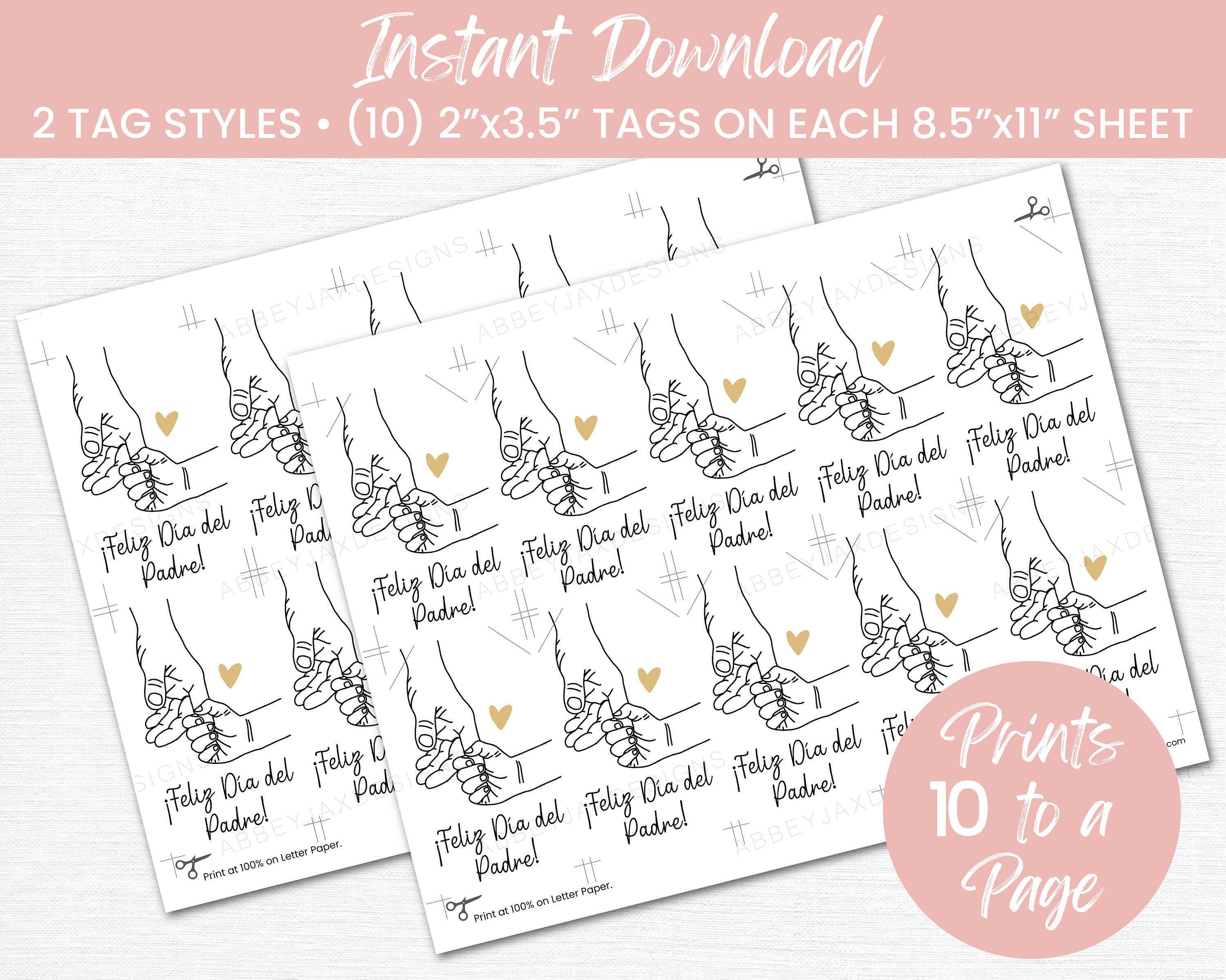 Father's Day Gift Tag, Feliz Dia Del Padre Tags, Father's Day Gift ...