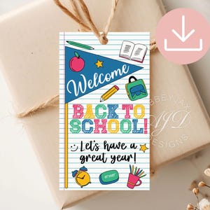 Welcome Back to School Gift Tag, Treat Tag From Teacher, Back to School ...