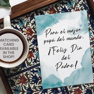 Spanish Dad Fathers Day Tag, Fathers Day Printable Tag, Feliz Dia Del ...
