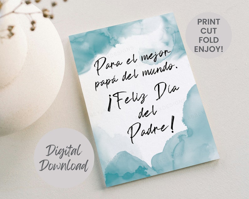Father's Day Card, Dia Del Padre, Tarjeta Dia Del Padre, Feliz Dia Del ...