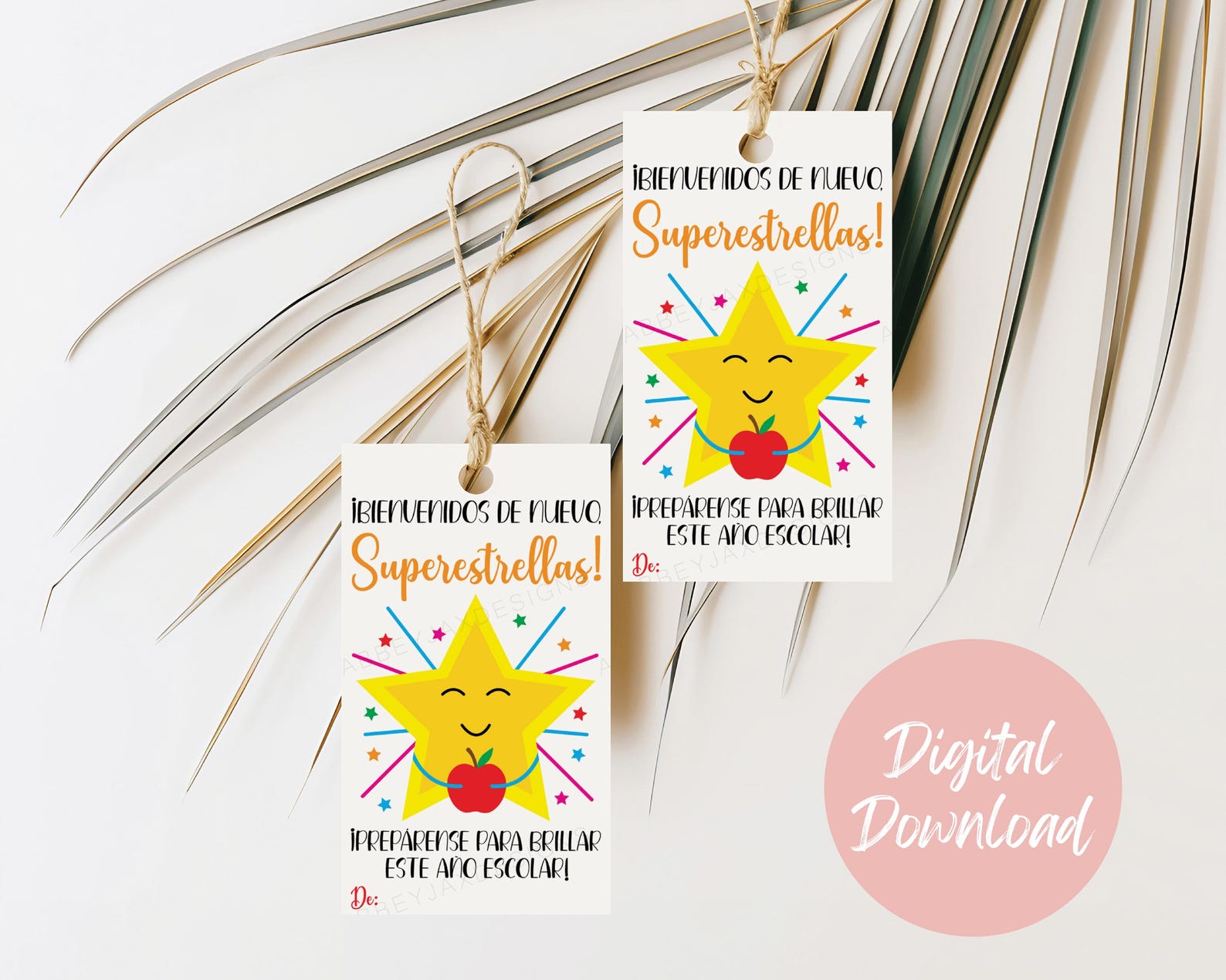 Back to School Gift Tag in Spanish, Welcome Back to School Tag, Spanish ...