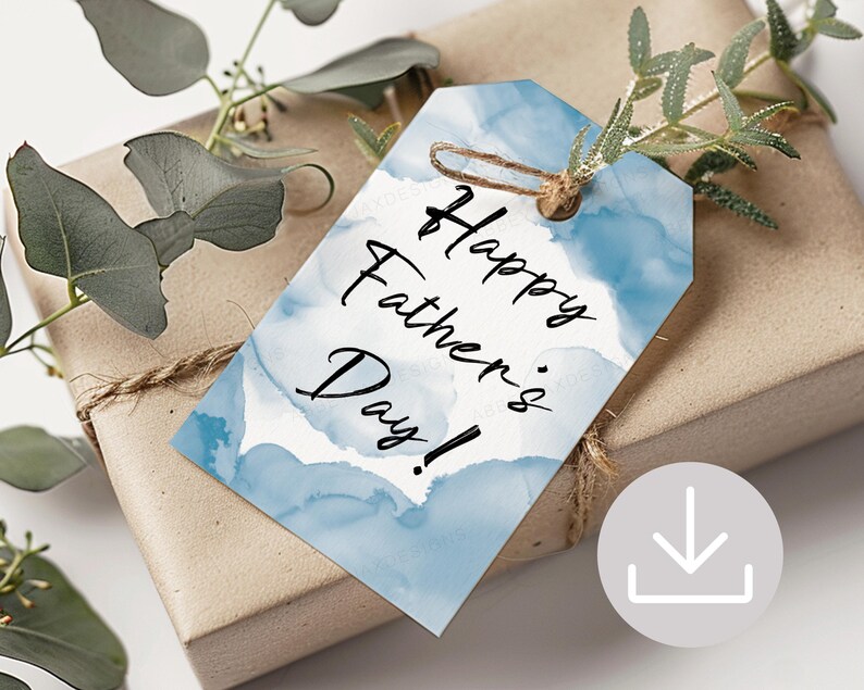 Father's Day Gift Tag, Fathers Day Favors, Father's Day Tags, Happy ...
