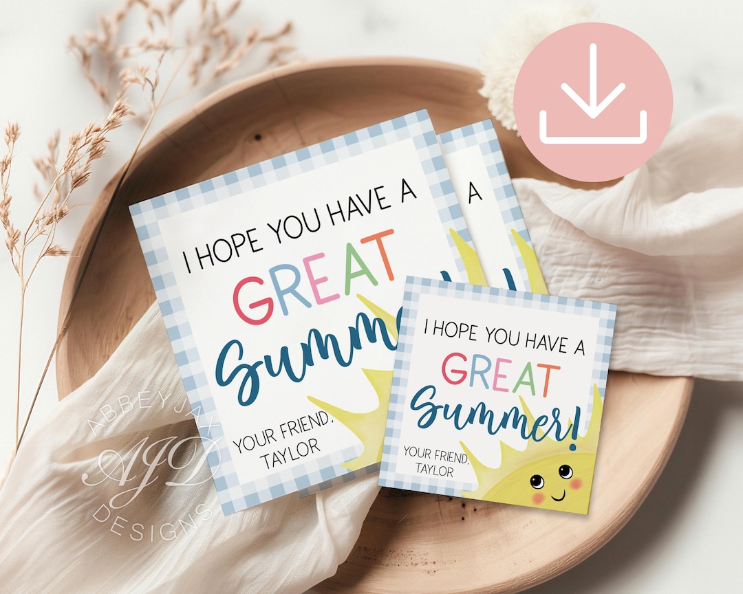 Have A Great Summer Gift Tags, End of School Tag, Teacher Appreciation ...