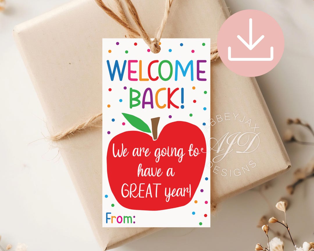 Welcome Back to School Gift Tag, Back to School Gift Tags for Students ...