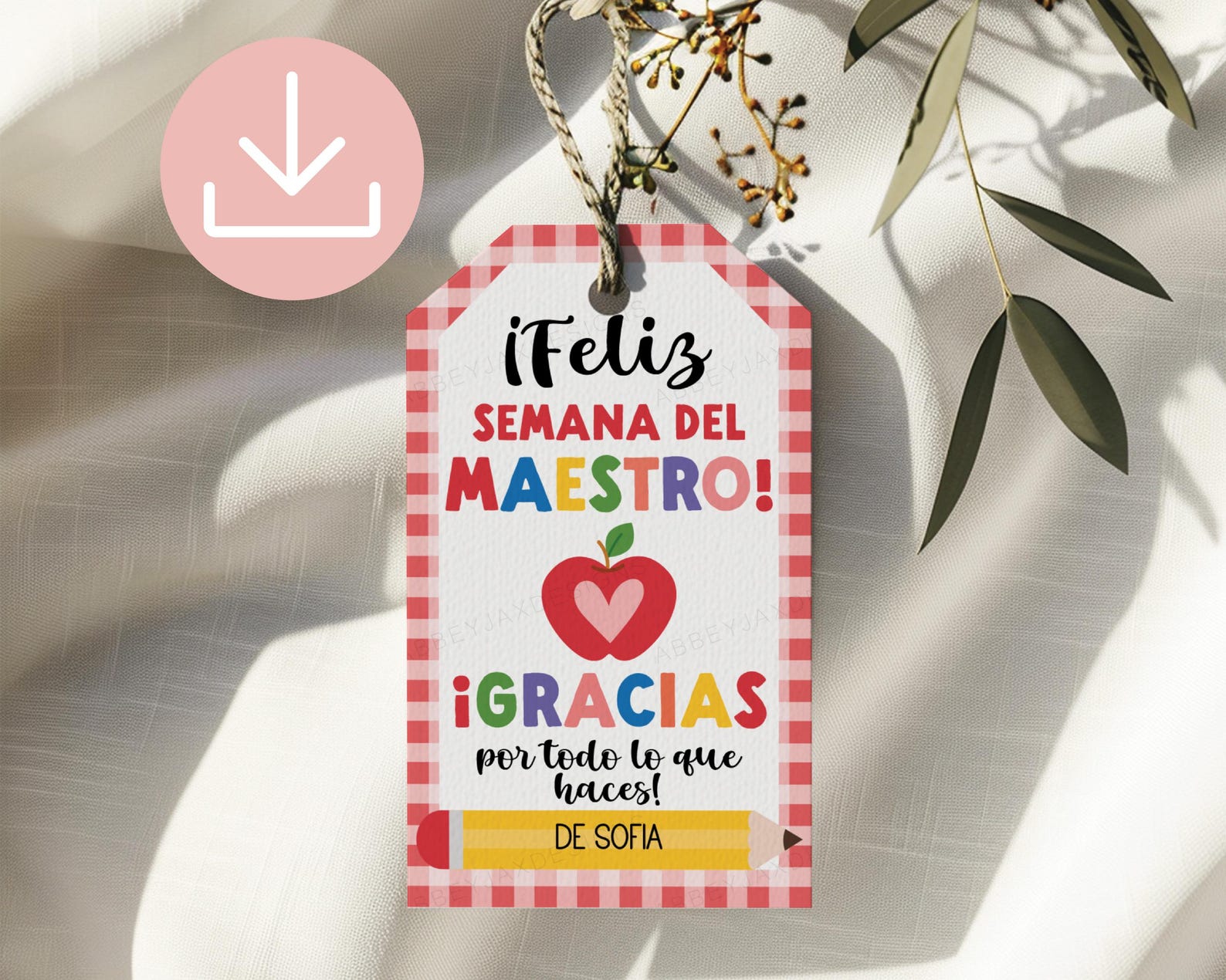 Spanish Thank You Tags, Printable Teacher Appreciation Week, Teacher ...