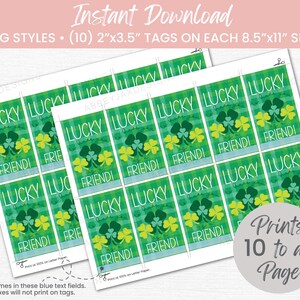St. Patrick's Day Gift Tags, Lucky to Have You Tag, St Patricks Day ...
