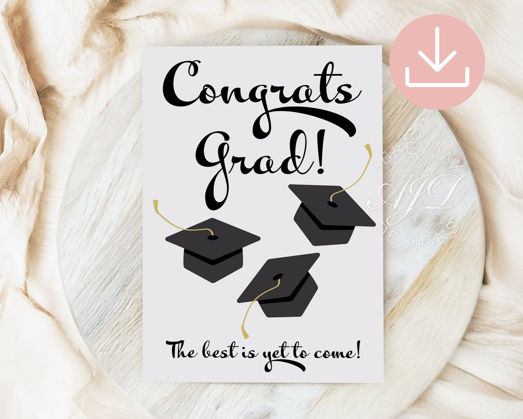 Congrats Grad Card, Graduation Card, Congratulations Card, Graduate ...
