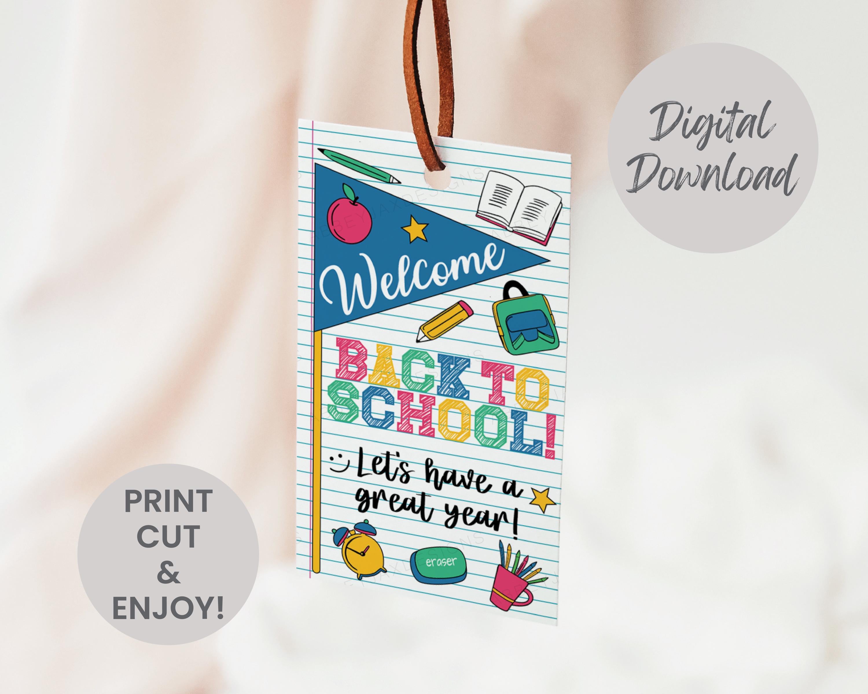 Welcome Back to School Gift Tag, Treat Tag From Teacher, Back to School ...