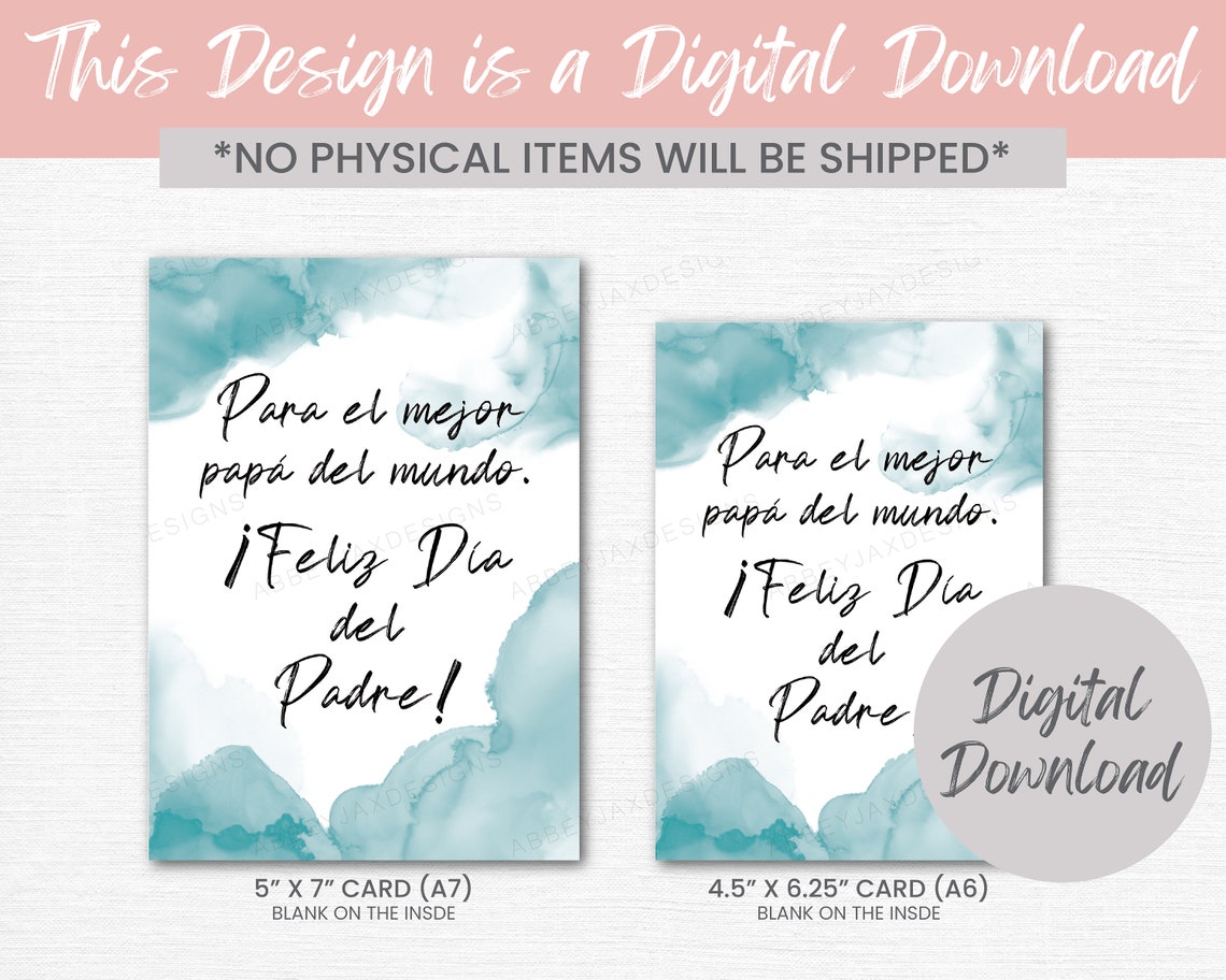 Father's Day Card, Dia Del Padre, Tarjeta Dia Del Padre, Feliz Dia Del ...