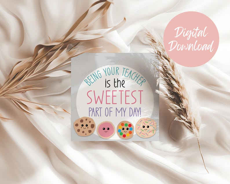 Teacher Sweet Treat Labels, Teacher Cookie Tags, Teacher Gift Tag ...