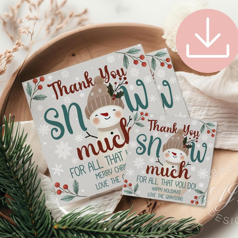 Thank You Snow Much - Etsy