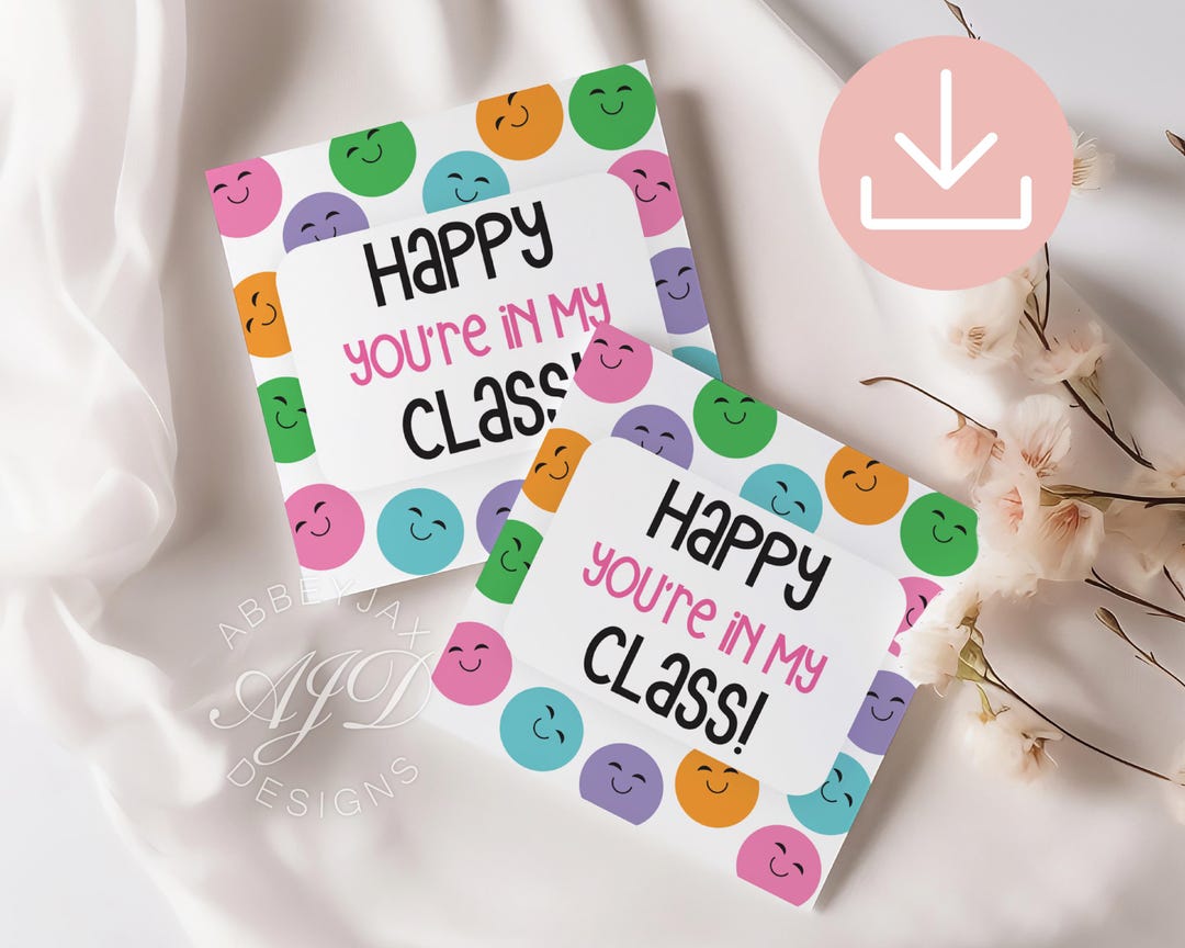 Back to School Cookie Tag, Happy You're in My Class, Tags for Teacher ...