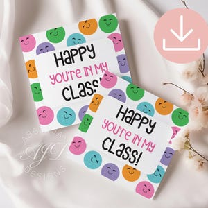 Back to School Cookie Tag, Happy You're in My Class, Tags for Teacher ...