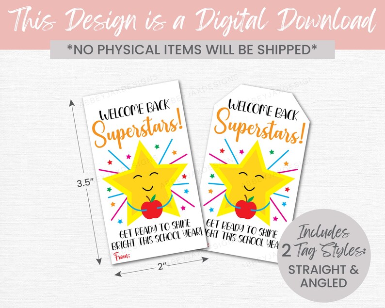 Back to School Tags, Welcome Back to School Tag, Tags for Teacher ...