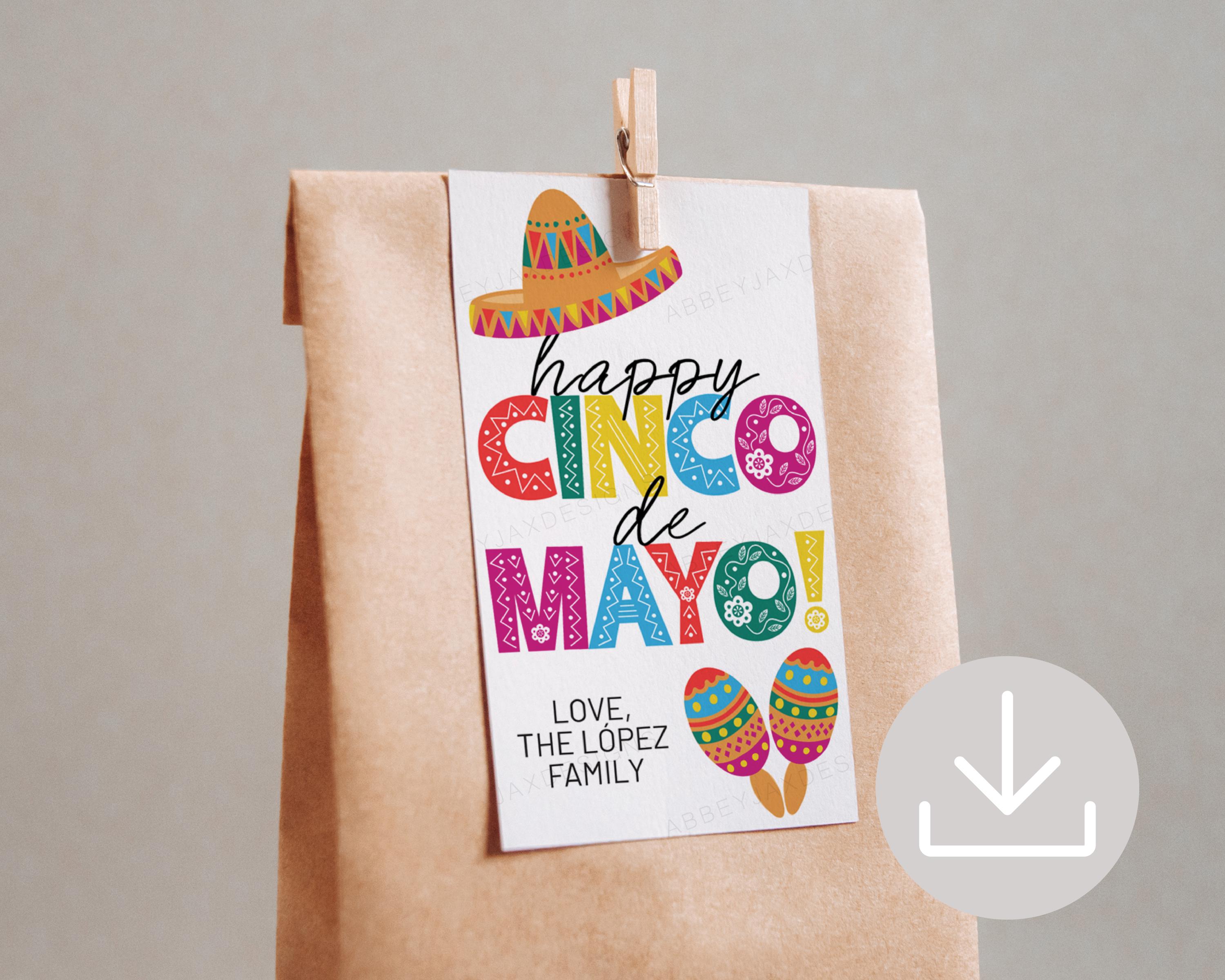 Cinco De Mayo Tags, Fiesta Gift Tags, Cinco De Mayo Party Printables ...