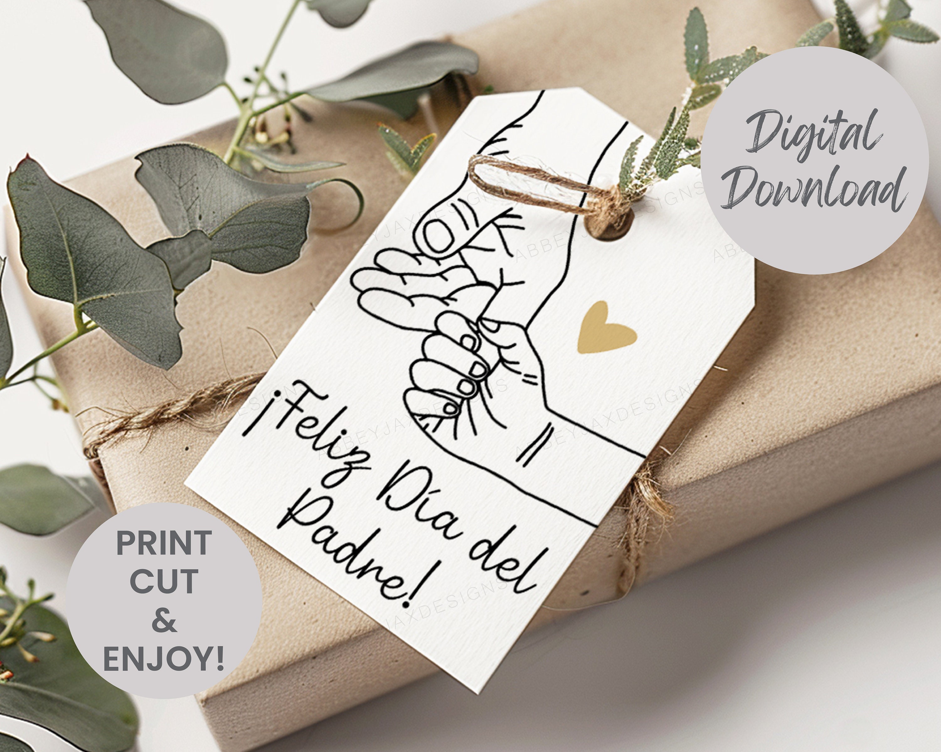 Father's Day Gift Tag, Feliz Dia Del Padre Tags, Father's Day Gift ...