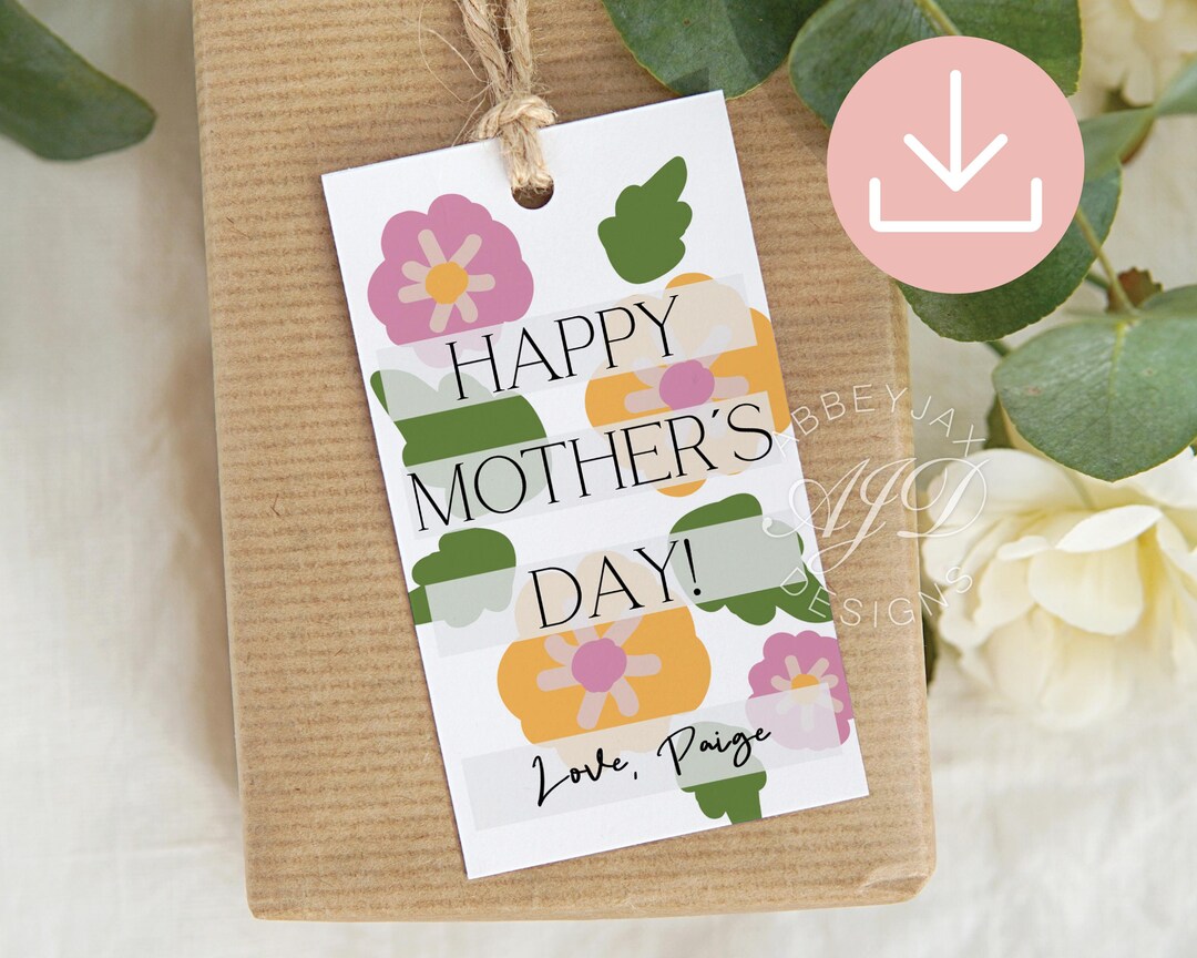 Printable Mother's Day Gift Tags, Mothers Day Treat Tags, Mother's Day ...