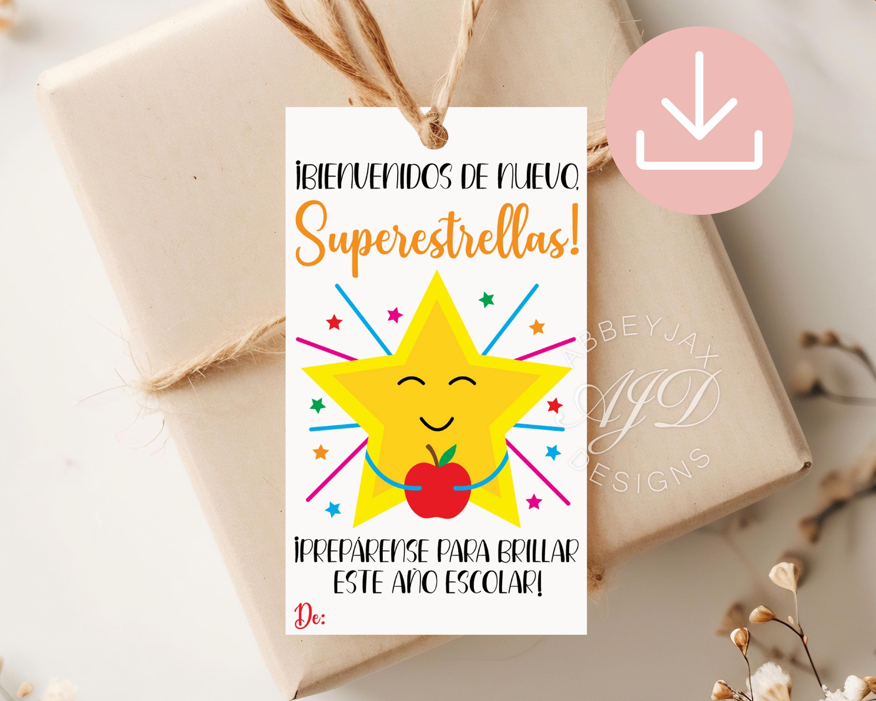 Back to School Gift Tag in Spanish, Welcome Back to School Tag, Spanish ...