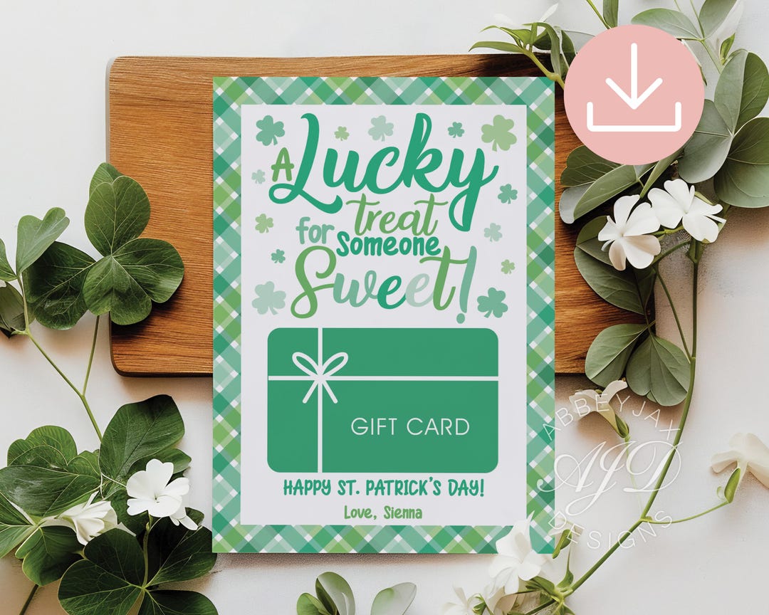 St. Patricks Day Gift Card Holder, Printable Gift Card Holder, St ...
