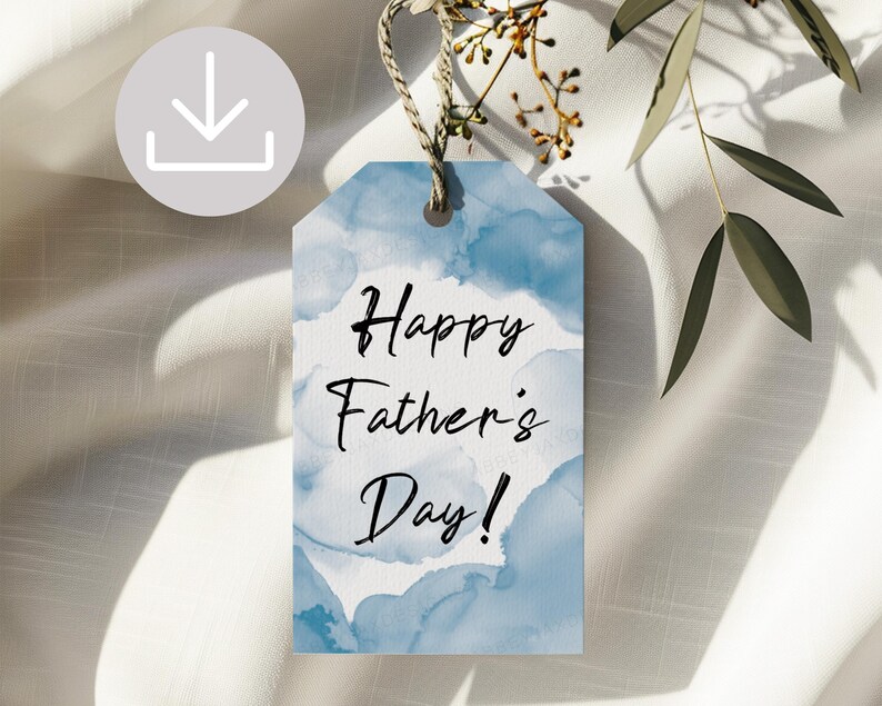 Father's Day Gift Tag, Fathers Day Favors, Father's Day Tags, Happy ...