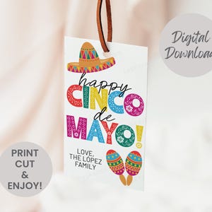 Cinco De Mayo Tags, Fiesta Gift Tags, Cinco De Mayo Party Printables ...